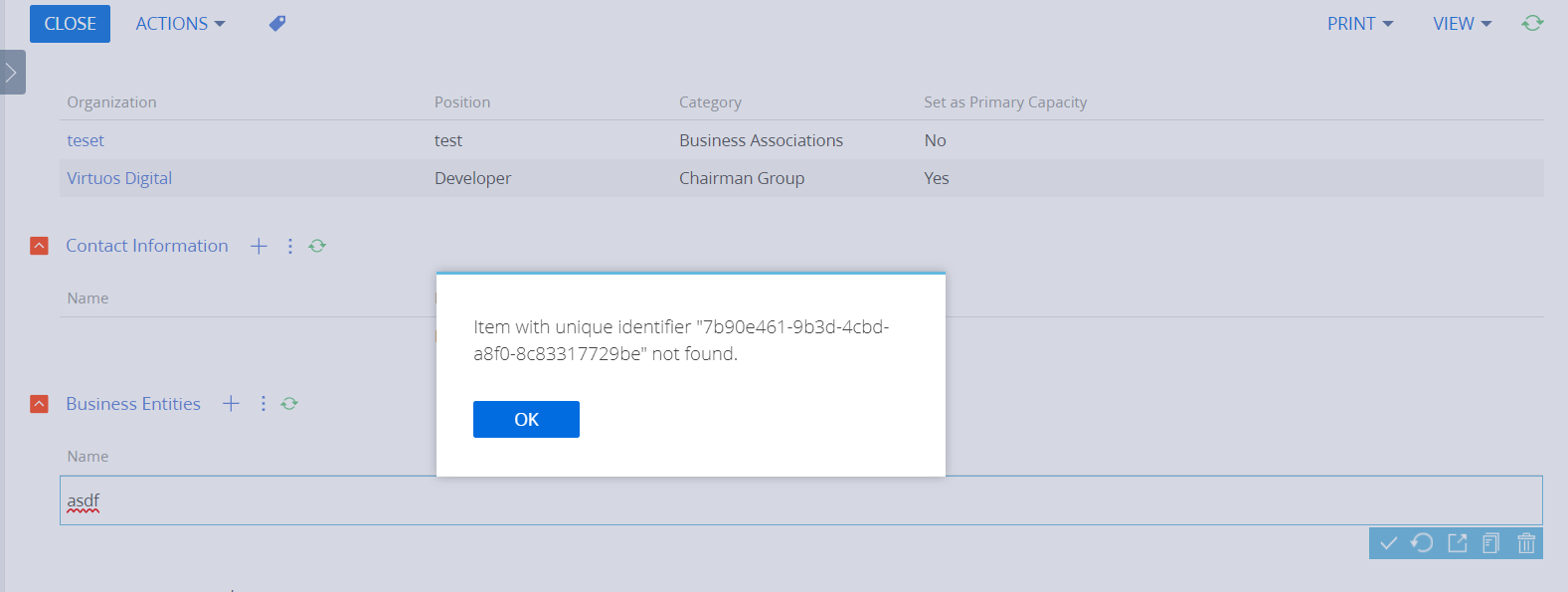 Error while adding record in detail and on compilation | Community Creatio Error while adding record in detail and on compilation | Community Creatio